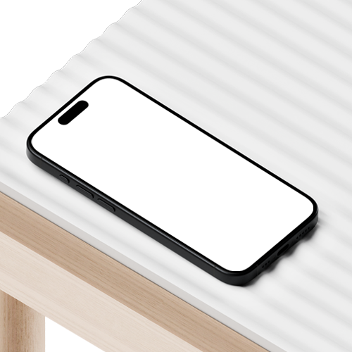 iPhone 15 Pro mockup on table